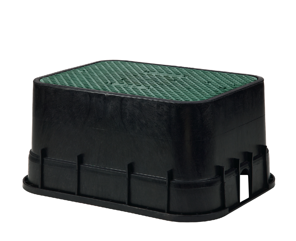 Rainbird 12 Inch Jumbo PVB Valve Box Black Body with Green Lid ...