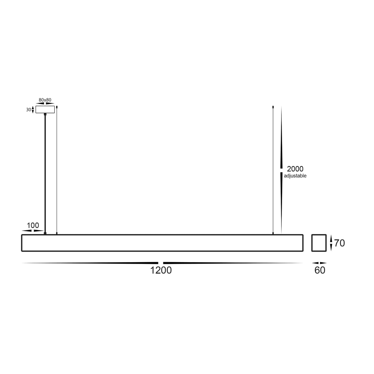HV6001T-BLK - Proline 6070 Black LED Pendant – Sprinklerpros